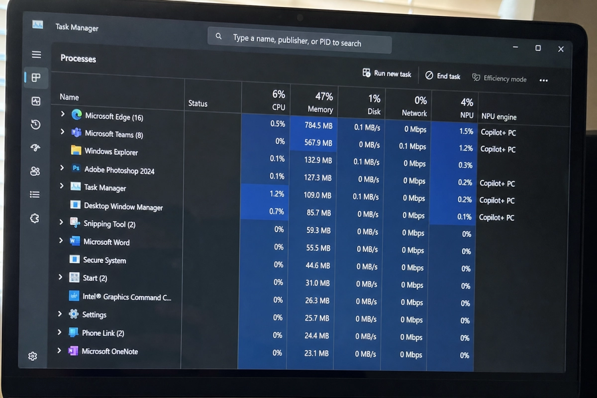 Windows 11-uppdateringen avslöjar AI-chipet: Nu syns NPU-belastningen i ...
